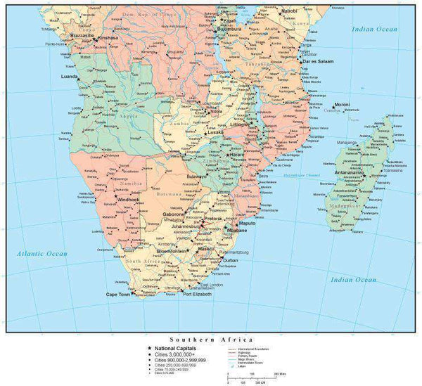 South African Political Map