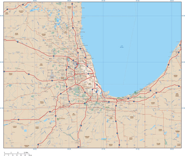 Chicago Vector Map