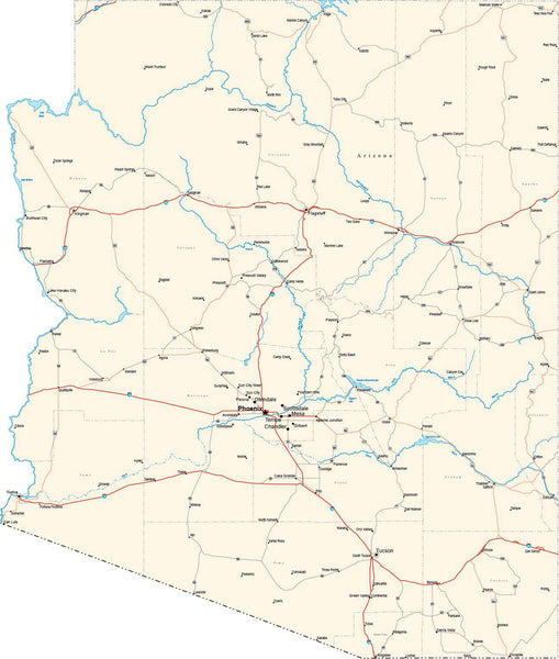 Arizona State Highway Road Map Arizona DOT On X