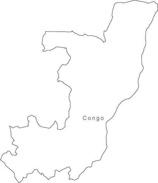 Digital Congo Map for Adobe Illustrator and PowerPoint/KeyNote
