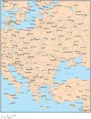 Eastern Europe Map With Capitals
