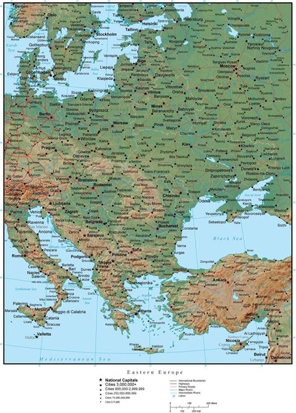 Eastern Europe in Adobe Illustrator vector format with Photoshop ...