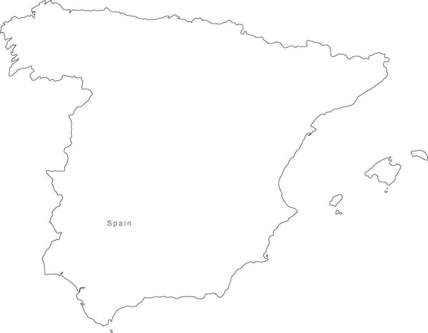 Digital Spain Map for Adobe Illustrator and PowerPoint/KeyNote