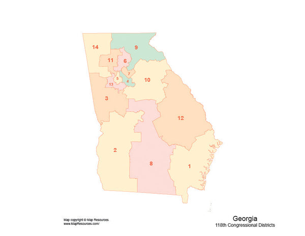 Georgia Congressional Maps 2022