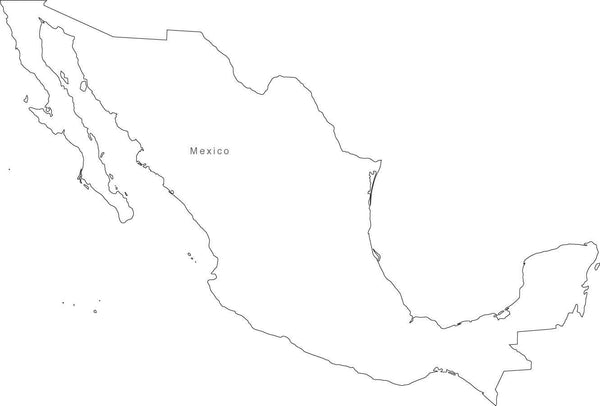 Digital Mexico Map for Adobe Illustrator and PowerPoint/KeyNote