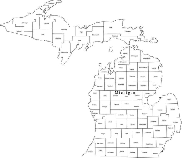 Map Of Michigan Counties And Zip Codes Free ZIP Code Map, Zip Code
