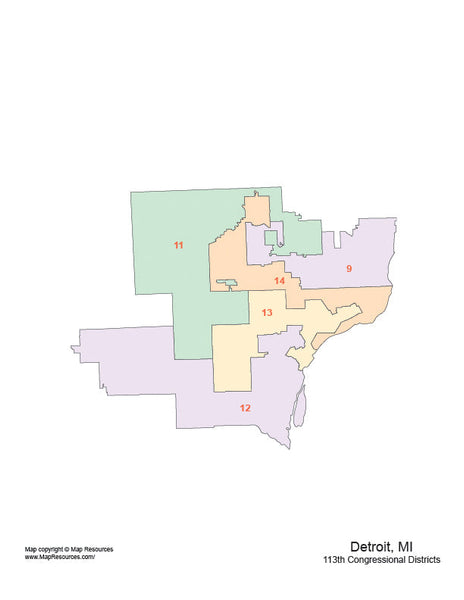Michigan Map with 2022 Congressional Districts