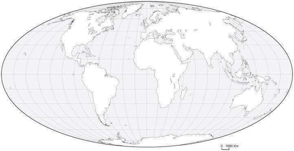 Oval World Map
