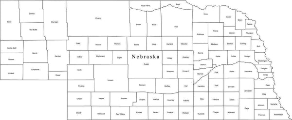 Nebraska Counties And Their Numbers