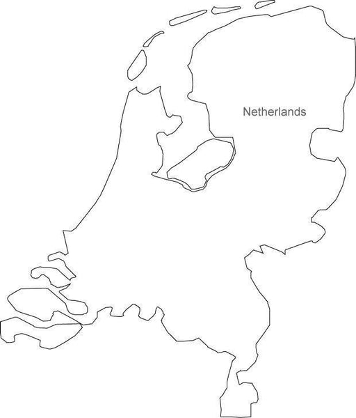 Netherlands Map Outline