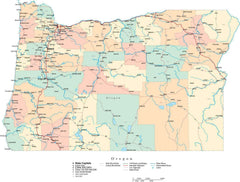 Oregon County Map With Cities And Names Oregon Counties Map | Mappr