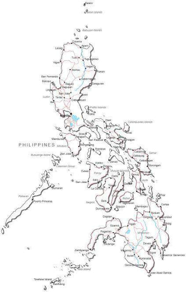 Philippine Map With Provinces And Cities