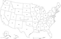 Usa Map With State Names And Abbreviations