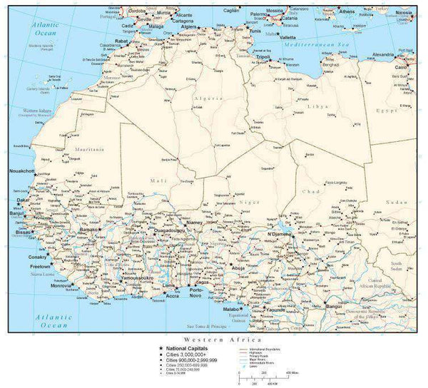 West Africa Map With Capitals West African Countries WorldAtlas
